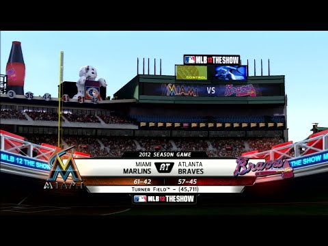 MLB 12: The Show (Miami Marlins Season) Game #104 - MIA @ ATL