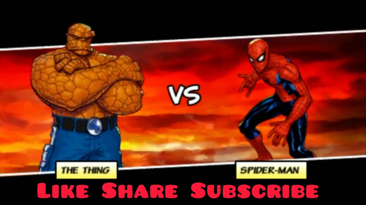 Marvel Nemesis Gameplay (The Thing vs Spider Man) - YouTube
