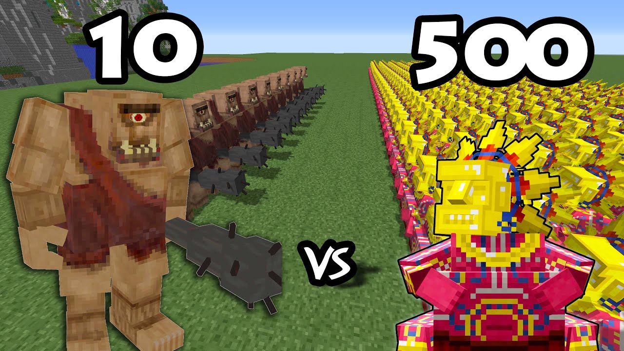 10 Cyclops Vs 500 Barako the Sun Chief |Minecraft| - YouTube