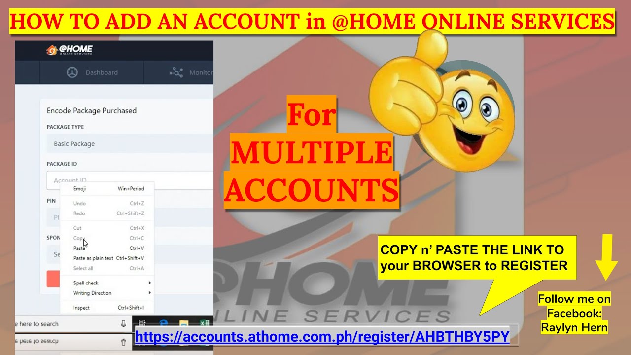 HOW TO ADD AN ACCOUNT IN @HOME ONLINE SERVICES for MULTIPLE ACCOUNTS ...