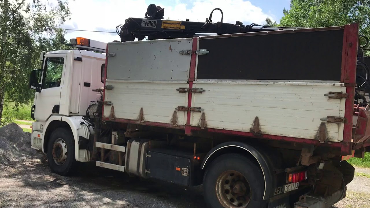 Köp Tipp & Kranbil Scania P94 GB 4x2 NZ260 på Klaravik.se - YouTube