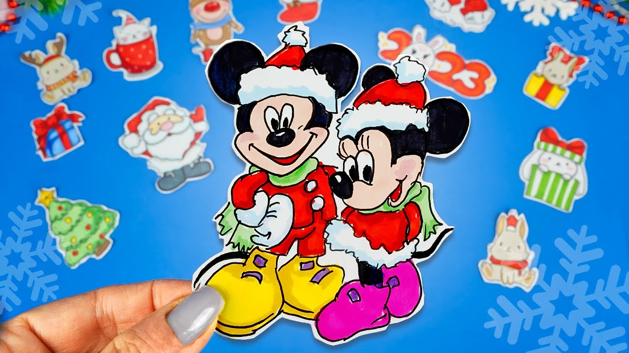 🎄 НОВОГОДНИЕ НАКЛЕЙКИ 🎅 простые новогодние стикеры своими руками - YouTube