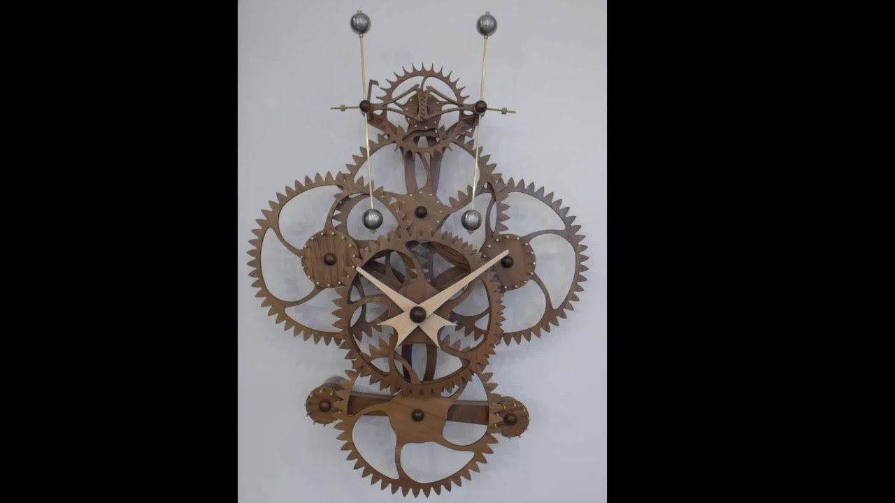 Aion Wooden Skeleton Clock brought to you by Cedar Clocks - YouTube