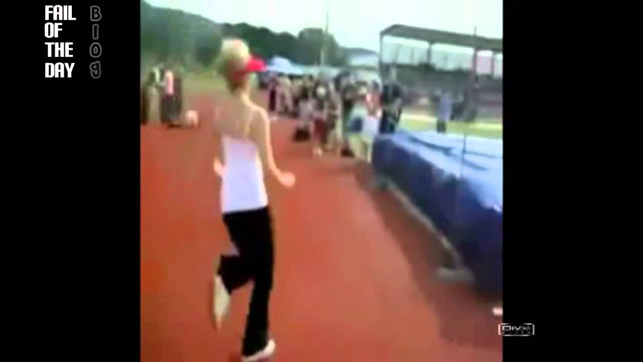 Old lady high jump FAIL - YouTube