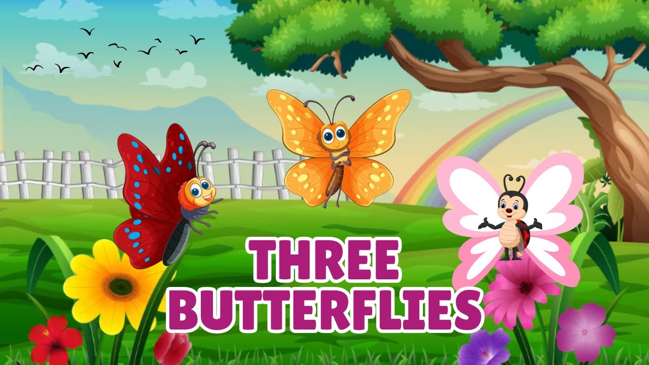 Three Butterflies | Three friends story | kids story l Moral Story ...