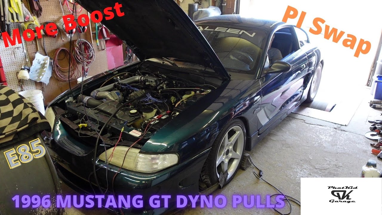 PI swapped and E85 Supercharged 1996 Mustang Dyno Pull - YouTube