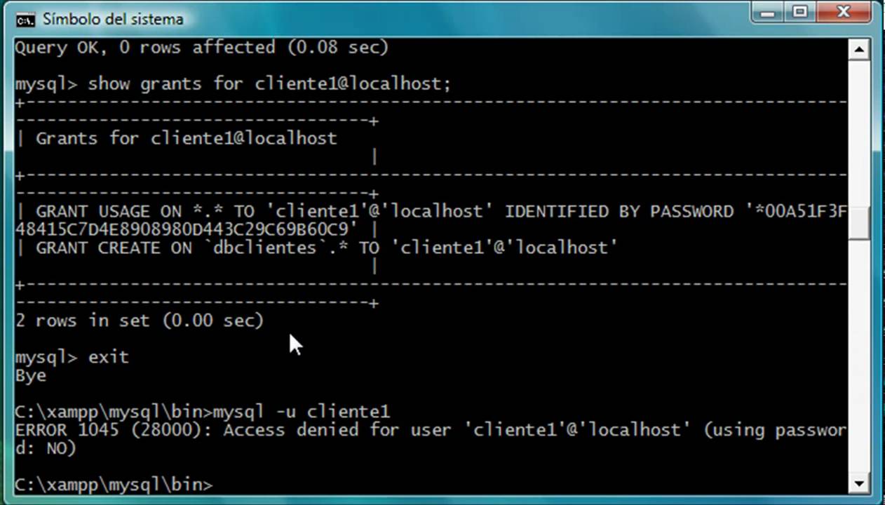 Mysql: usuarios parte 2 - www.ofimaticaparatorpes.com - YouTube