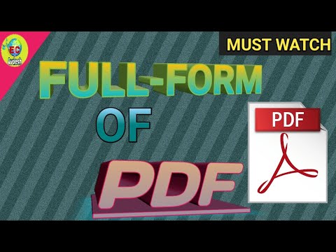 What is Full-Form of PDF ? pdf means in hindi. Pdf full form Must watch ...
