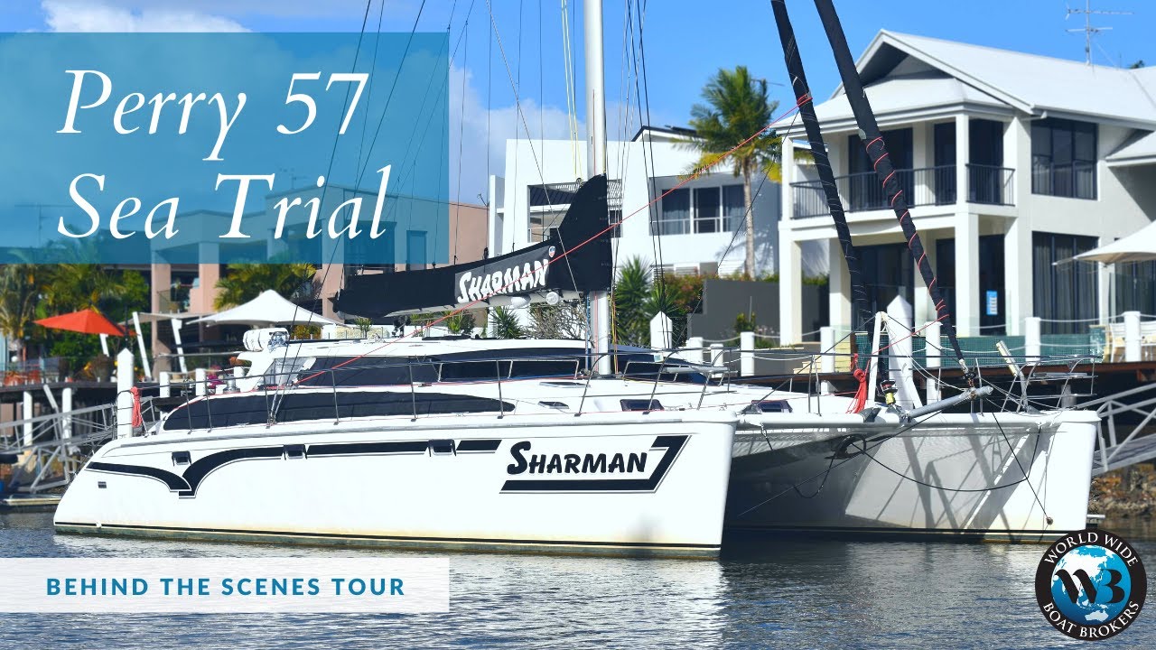 Sea Trial and quick tour of Perry 57 Catamaran - JUST SOLD! - YouTube