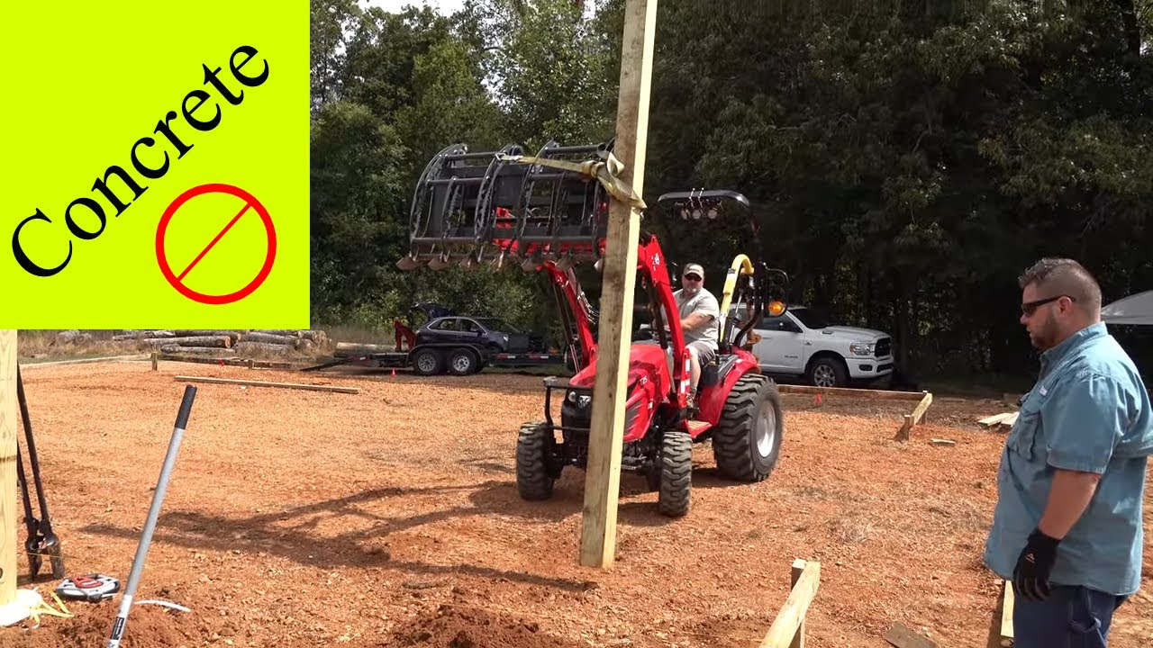 Pole Barn Post, Concrete or Foam? - YouTube