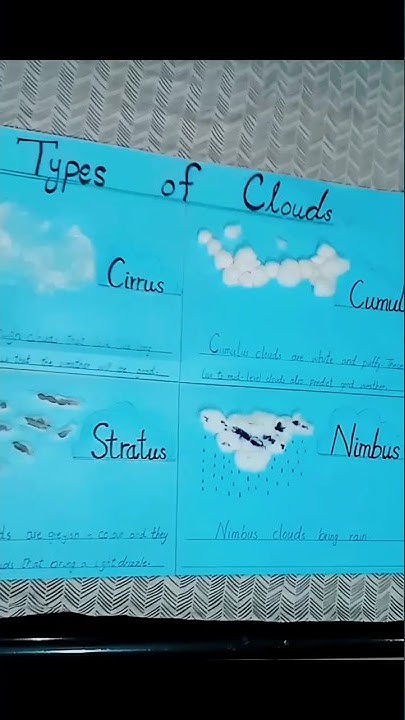 Types of Clouds ☁️ School Project Ideas #shorts #schoolproject #clouds ...