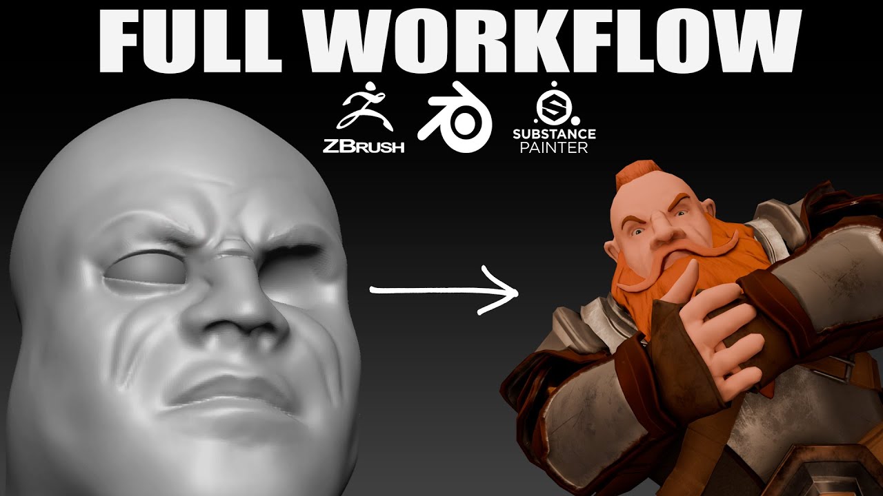 Dwarf 3D workflow - YouTube