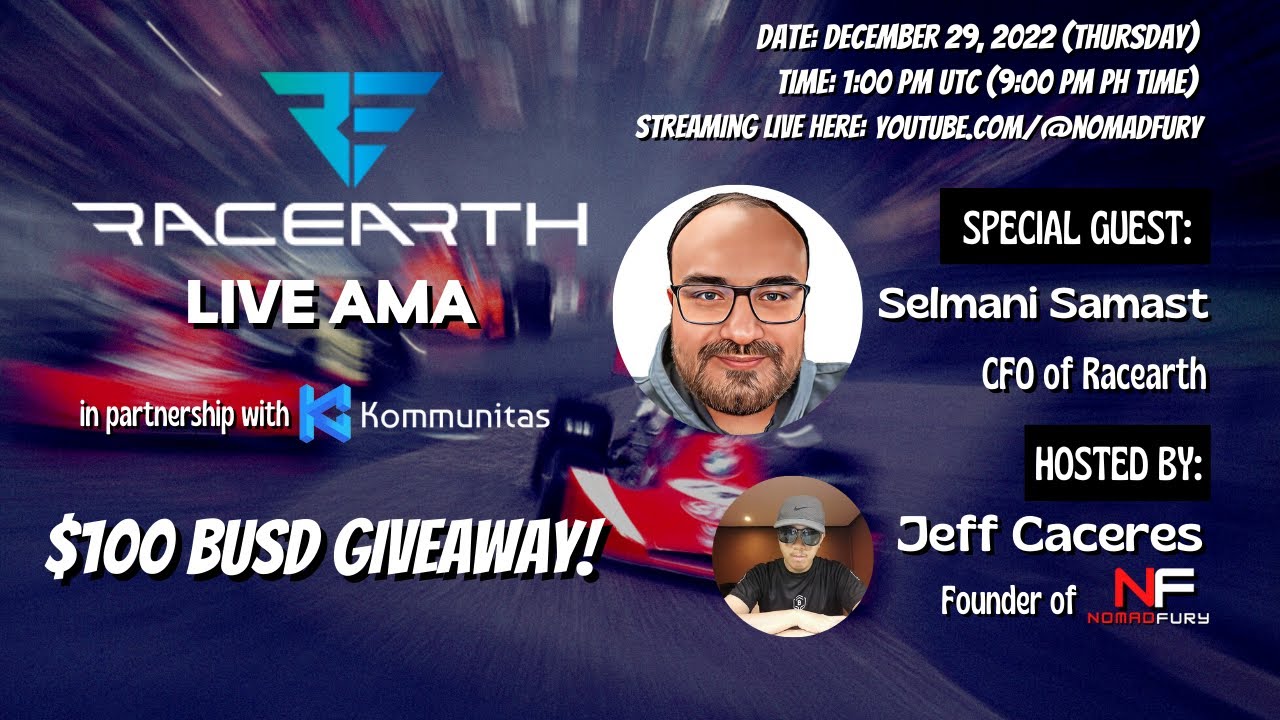 Racearth live AMA ($100 BUSD giveaway) - YouTube