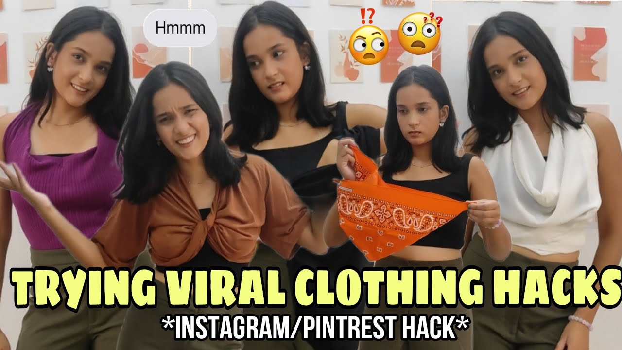 TRYING VIRAL CLOTHING HACKS *PART 3* - YouTube