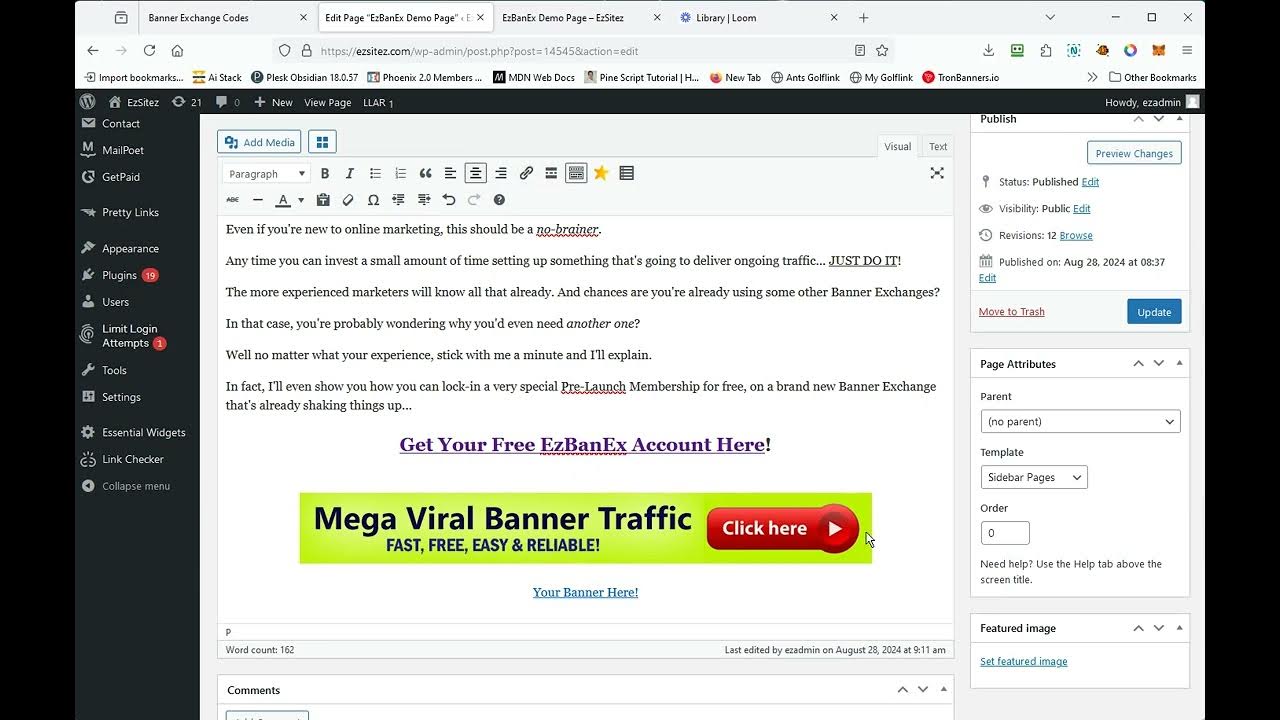 Adding Banner Exchange Codes to Your Website Demo 👩 💻 - YouTube
