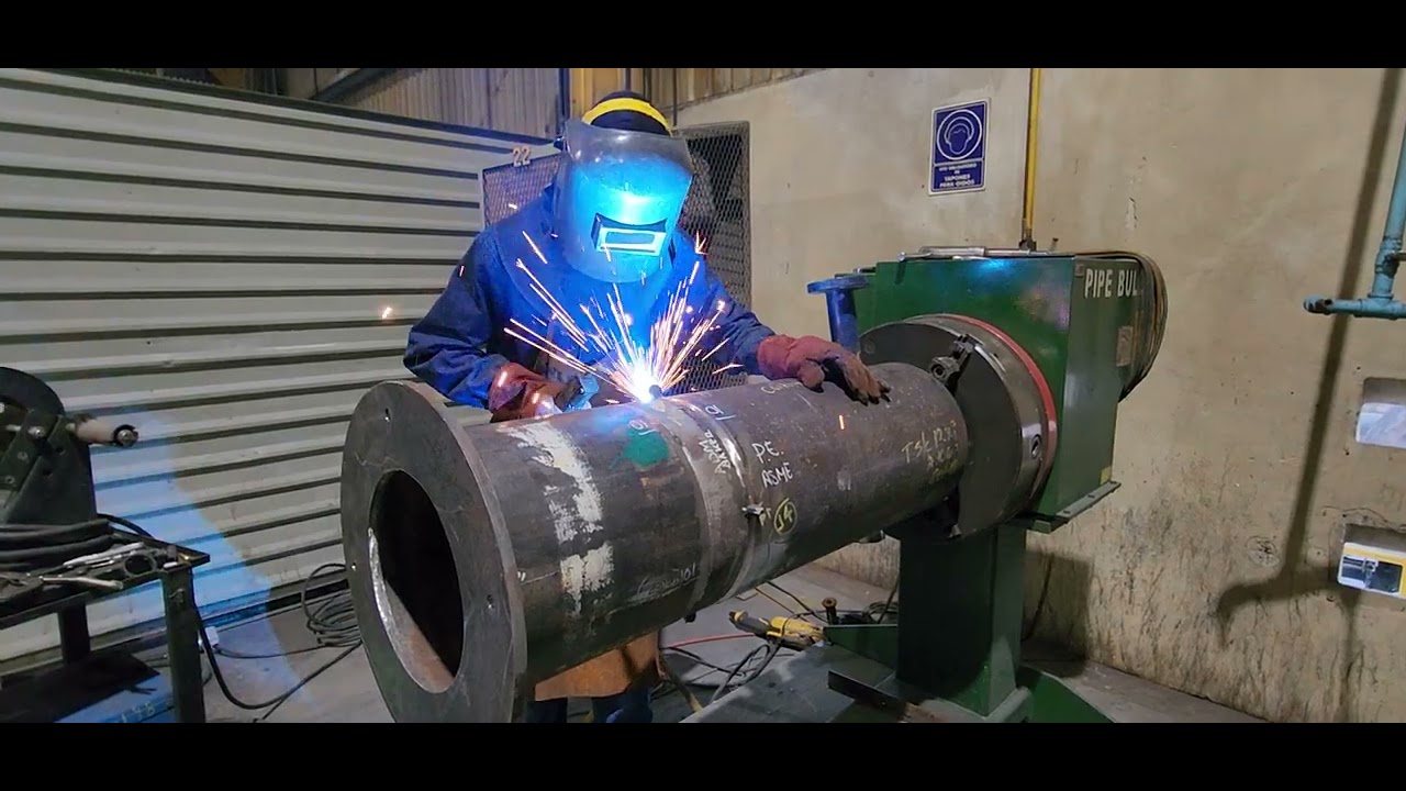 GMAW root pass, small vessel - YouTube