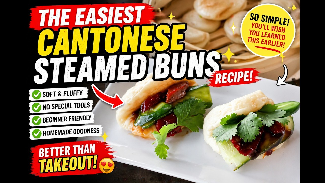 The EASIEST Cantonese steamed buns recipe. So simple you wish you'd ...
