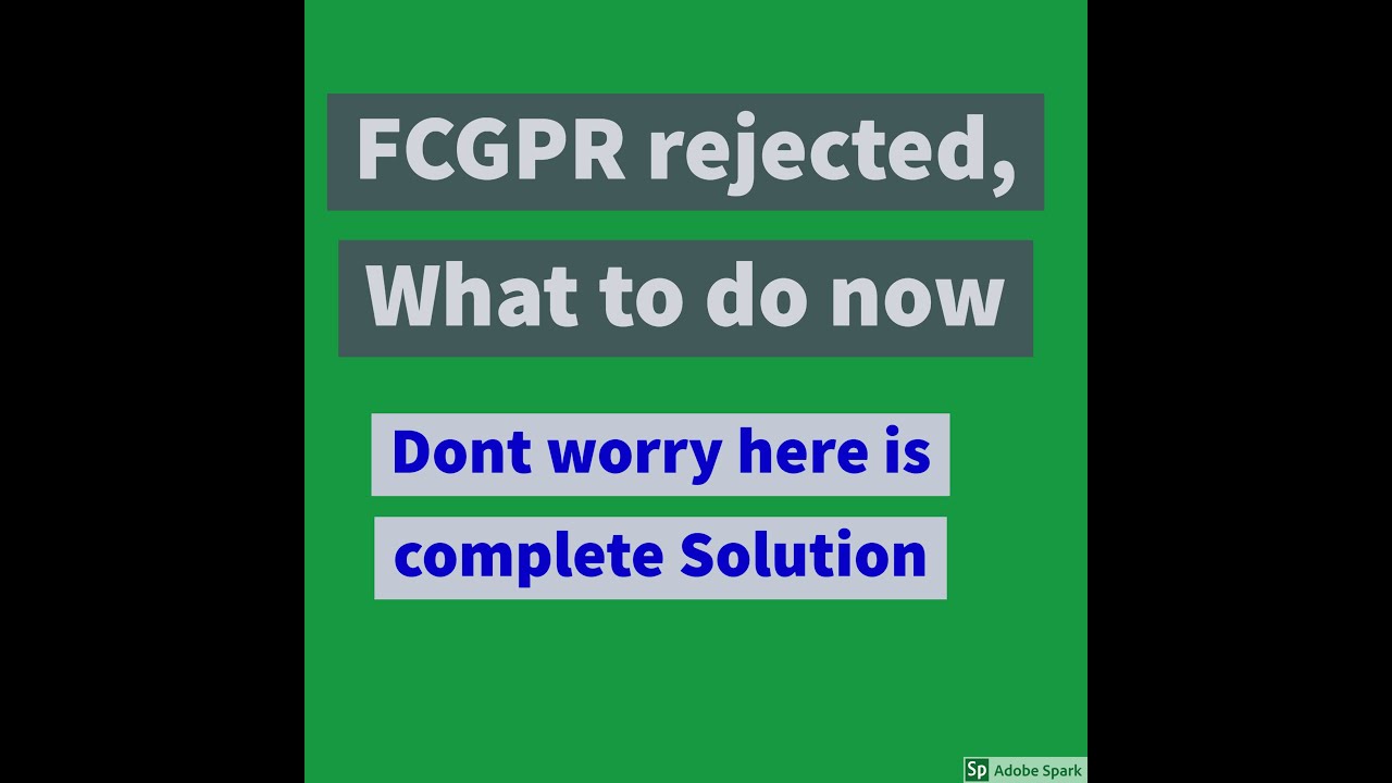 How to get approve your FC-GPR - YouTube
