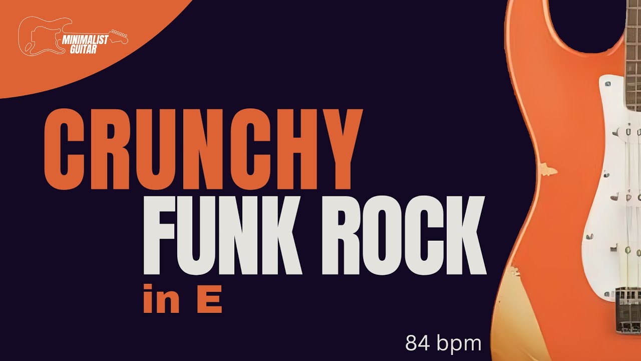 Crunchy Funk Rock l Guitar Backing Track in E MINOR | 84 BPM - YouTube