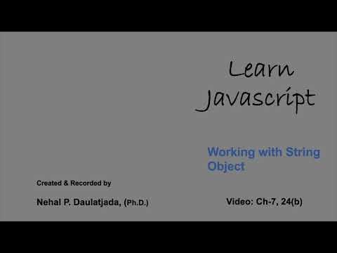 Learn Javascript: Working with String Object - Domain : substr() - YouTube