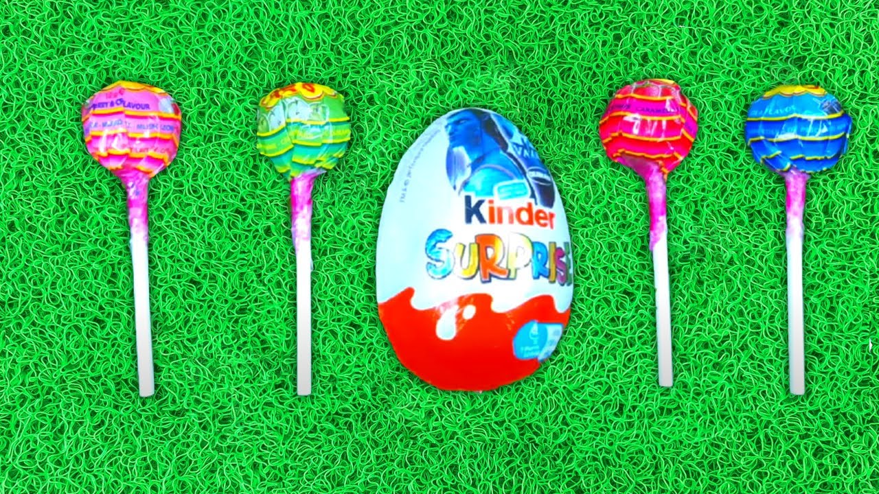 A Lot of Rainbow Fruit Lollipops with Unboxing Glossy Candy Lollipop ...