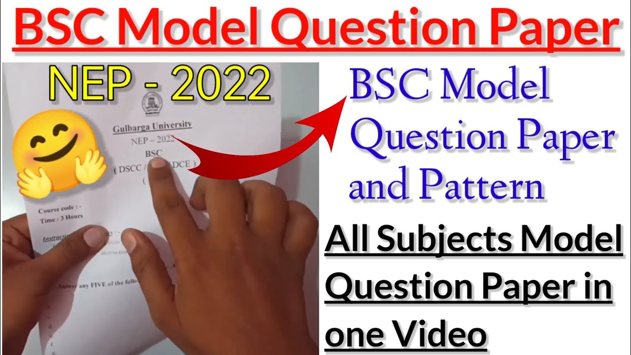 BSC Model Question Paper NEP - 1st Semester 2022 Gulbarga ( For Share ...