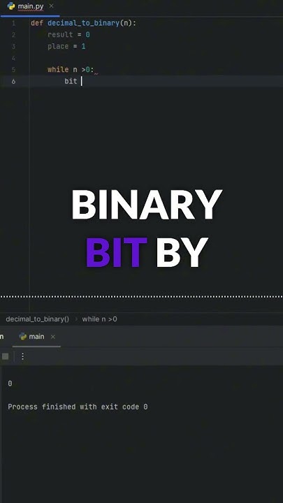 Python Trick: Convert Decimal to Binary Without bin()!:🔥 🔁 🧠#coding#programming #fypage#quiz# ...