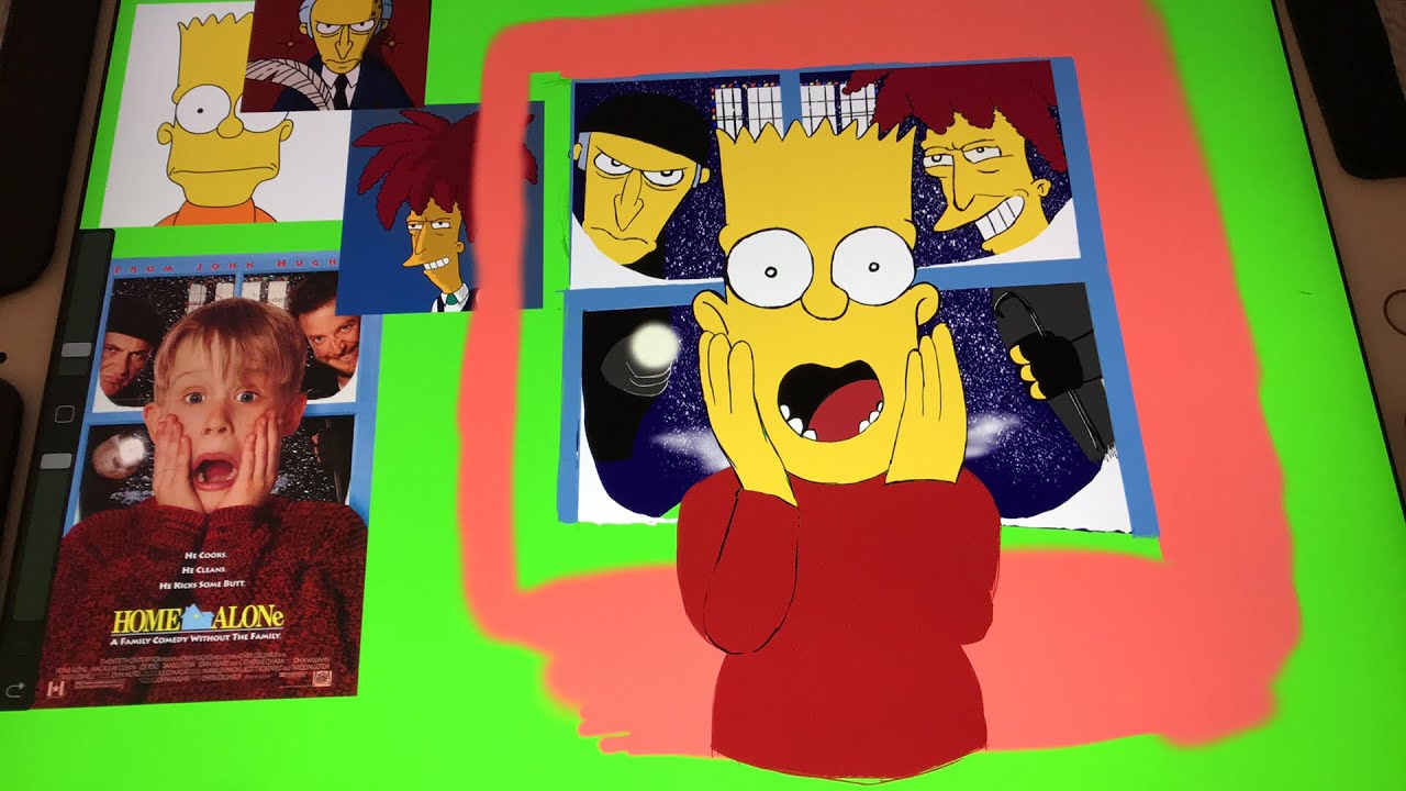 Working on Home Alone Poster The Simpsons Version LIVE - YouTube