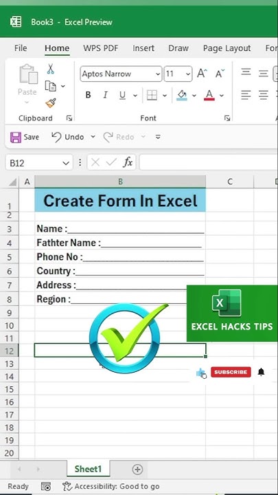😱 How do you create form in Excel 😱 Excel Hacls Pro Tips #shorts #exceltutorial #exceltips - YouTube