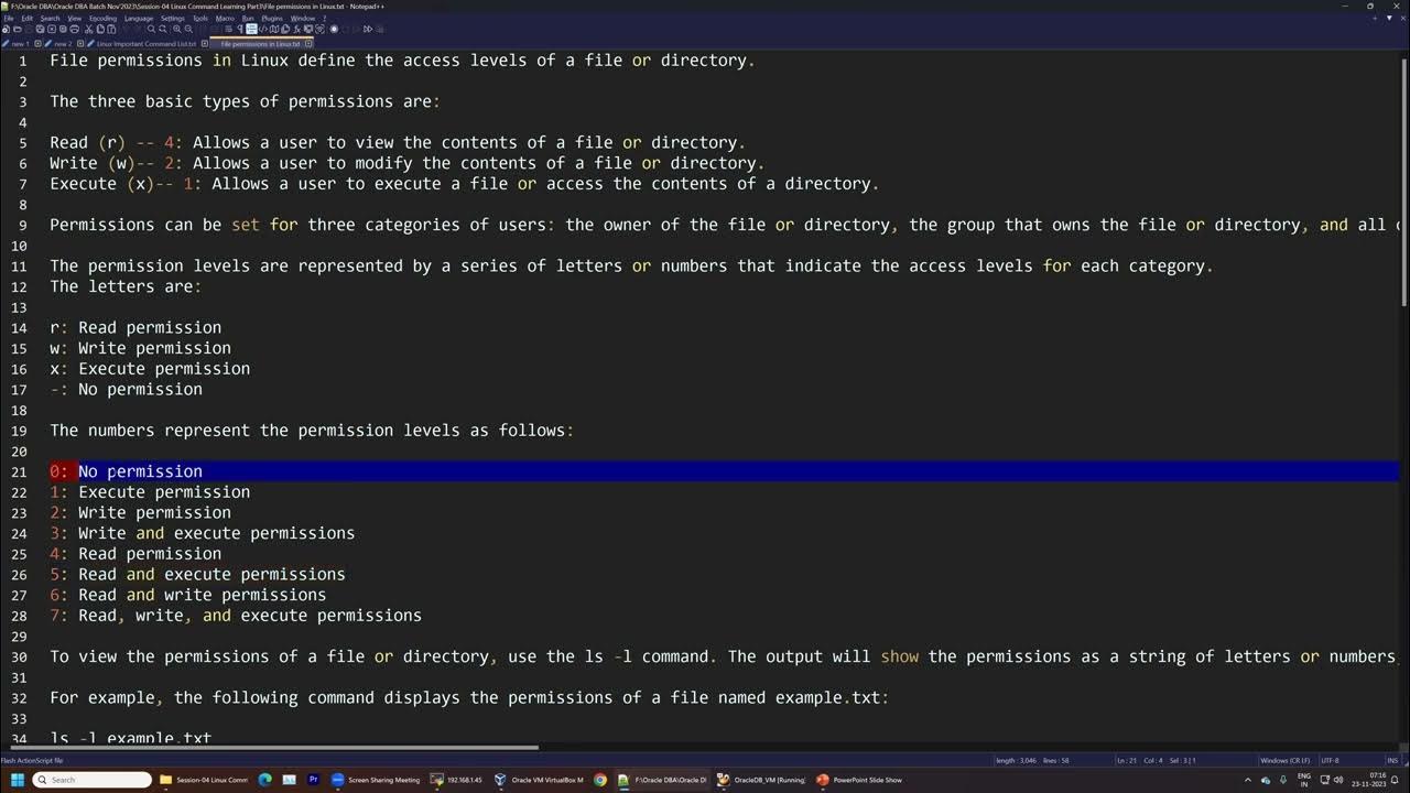 Oracle DBA Tutorial Session-04 Linux Command Learning Part3 || Nov'2023 Batch - YouTube