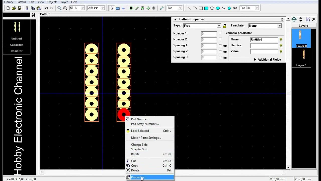 Tutorial Diptrace - Insert Pattern - YouTube
