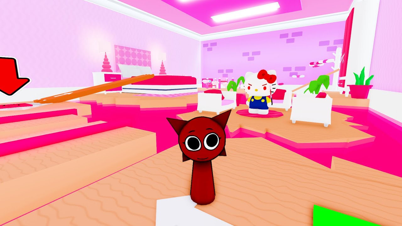 Sprunki Mroona Played Escape The Hello Kitty House Obby in ROBLOX ...
