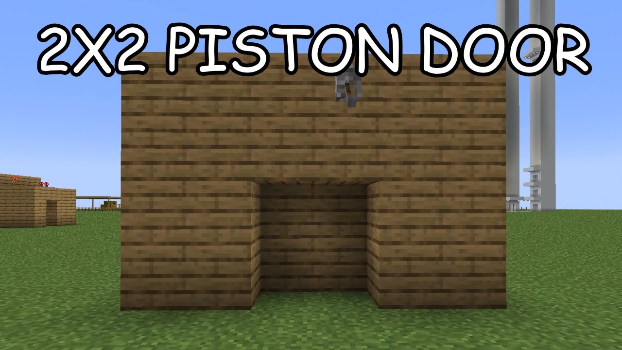 How to make a 2x2 piston door in Minecraft java - YouTube