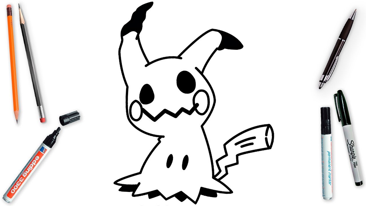 How To Draw Mimikyu Easy Step By Step | Pokemon Drawing Tutorial - YouTube
