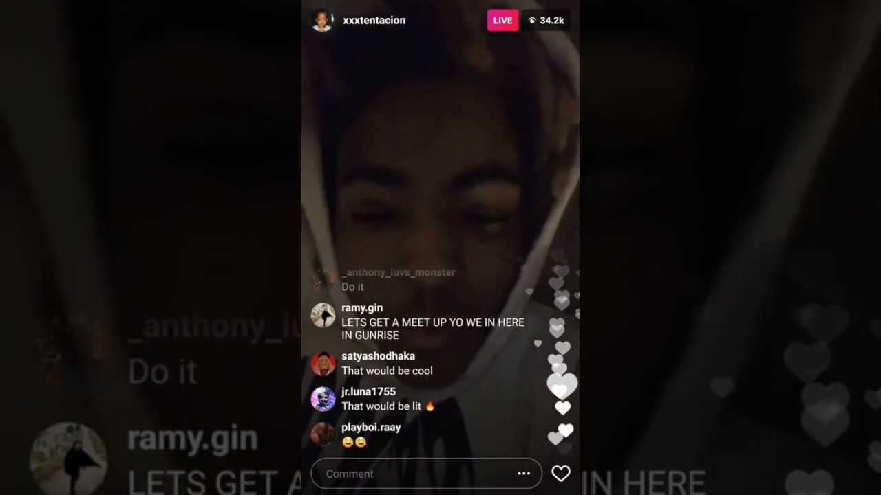 XXXTENTACION- 2017 Instagram live connecting with fans - YouTube