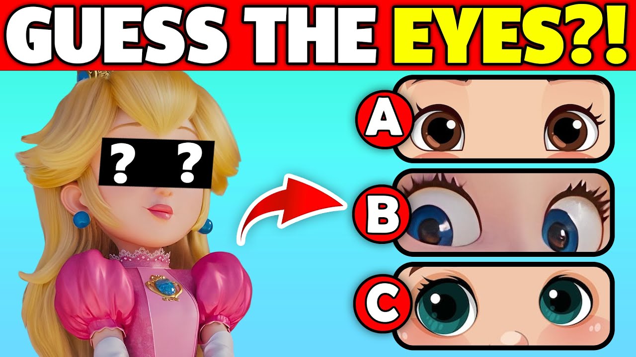 Can You Guess Which Eyes Belong to Princess Peach ? 🍄 | Super Mario ...