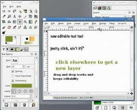 GIMP-TEXT tool - YouTube
