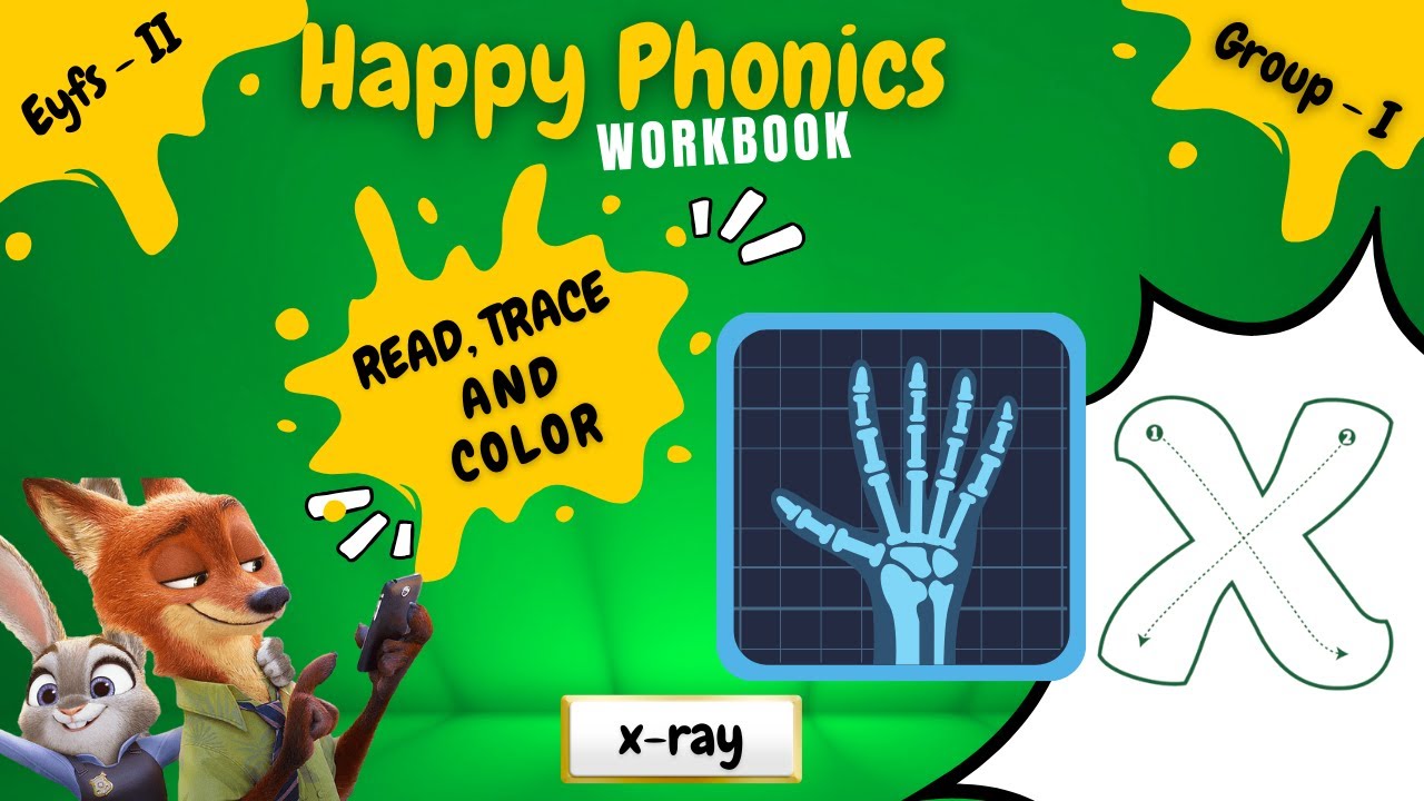HAPPY PHONICS: Read, Trace and Color 'x' | Formation| Color Activity ...