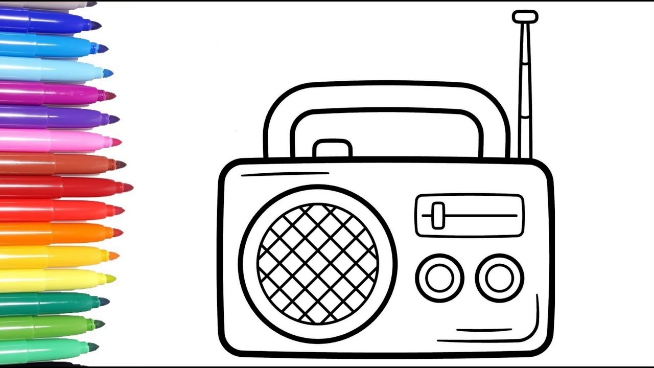 Radio Easy Drawing, Painting and Coloring for Kids, Toddlers | Come and ...