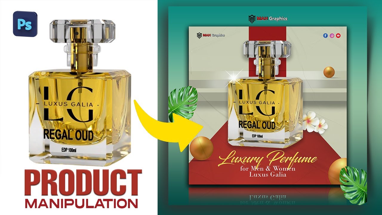 Perfume Product Manipulation Tutorial | Photoshop - YouTube