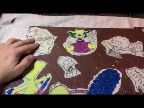 The Simpsons Glitter Art Part 2 " Dont Have A Cow" - YouTube