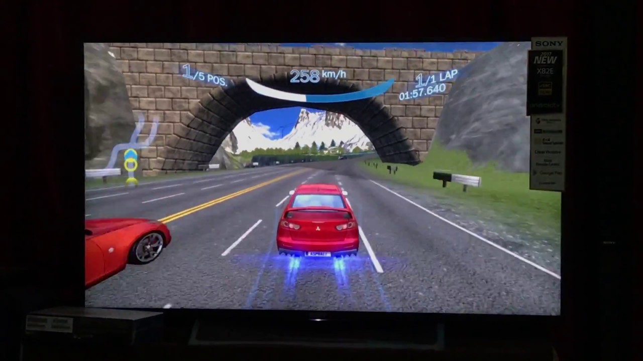 Asphalt Nitro App in Sony bravia Andriod TV - YouTube