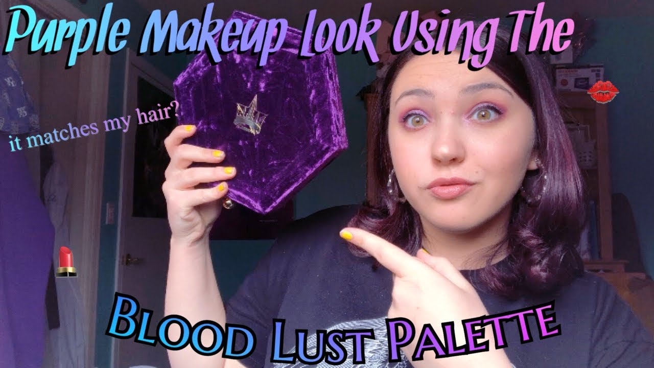 Purple makeup look using the BLOOD LUST PALETTE! - YouTube