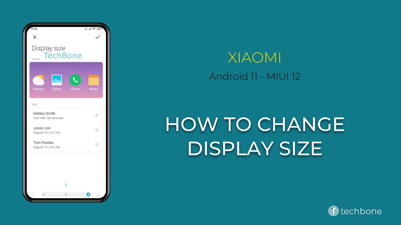 How to Change Display size - Xiaomi [Android 11 - MIUI 12] - YouTube