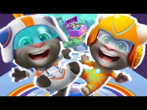 My Talking Tom Friends vs My Talking Tom 2 Astronaut Tom Gameplay - YouTube