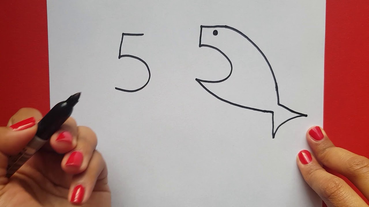 Draw pictures using numbers - step by step - easy drawings - YouTube