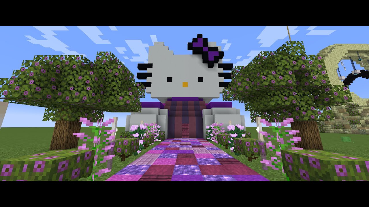 Minecraft Building with Croc: Hello Kitty House - YouTube