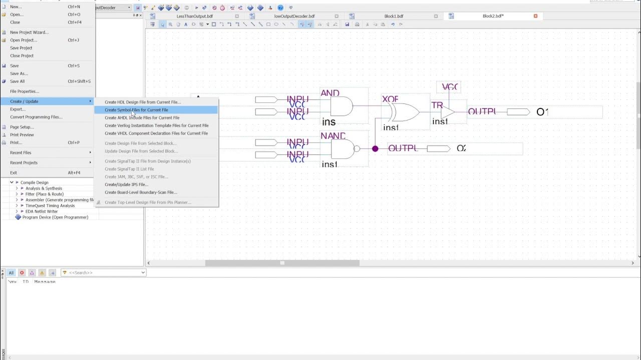 Creating Block/Symbol Files in Quartus II - YouTube