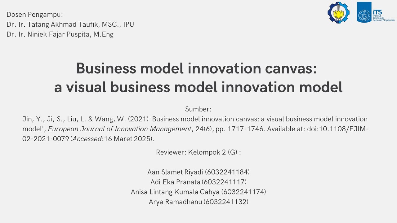 Business model innovation canvas: a visual business model innovation ...