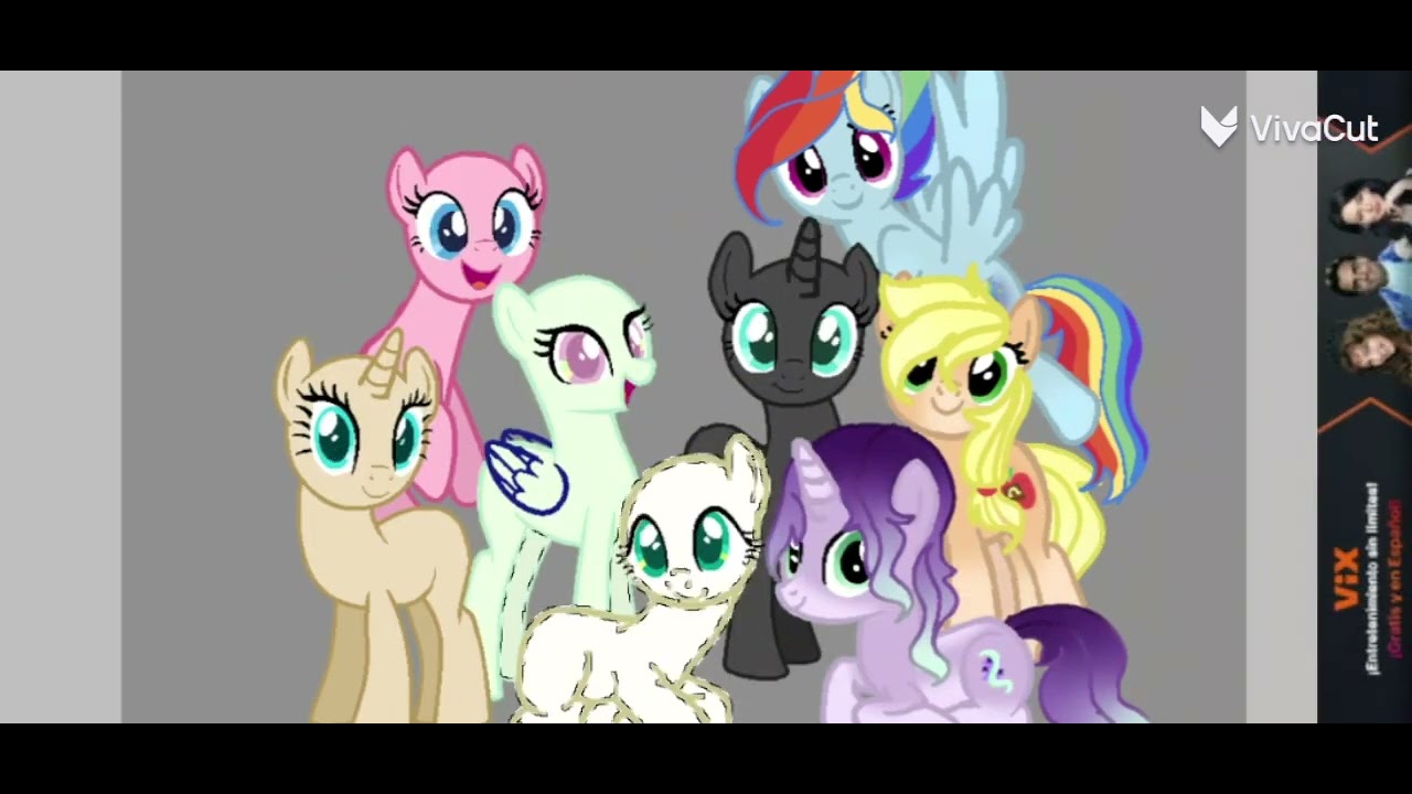 Mane 8 Redesigns In the style of gen 4 MLP Base Edit Speedpaint - YouTube